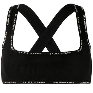 Balmain | Intimates & Sleepwear | Balmainblack Logo Sportsbra225 | Poshmark